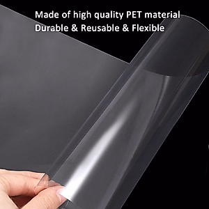 15 Pack 6 Mil Blank Stencil Sheets 12 x 24 inch Mylar Sheet Clear PET Blank Stencil Making Sheet Blank Mylar Templates for DIY Art Craft, Cricut, Silhouette, Vinyl Cutting