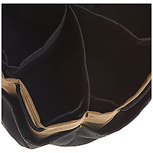 CLC Custom LeatherCraft 1148 Drawstring Bucket Bag, 18 Pocket , Black