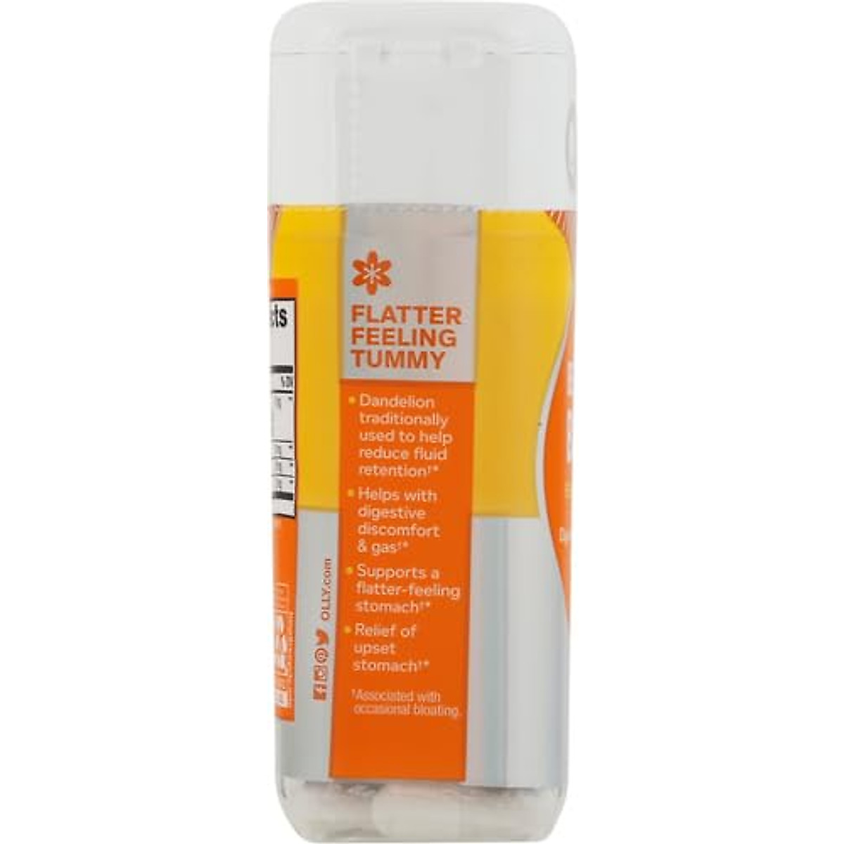 OLLY Beat The Bloat Capsules, Digestive Support Enzymes, Supplement for Women - 25 Count