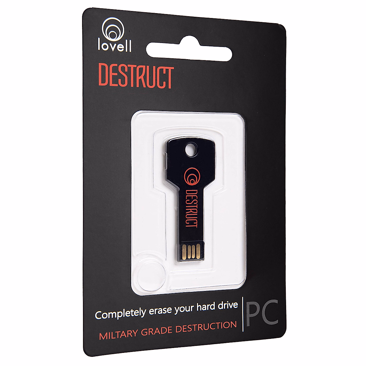 DESTRUCT USB Gadget - Military Grade Hard Drive Wiper - Permanently Erase All Data on PC and Laptops Before Selling