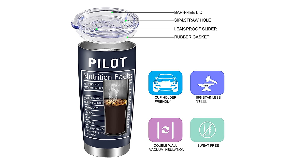Aviation Pilot Gifts | Insulated Travel Mug 20oz