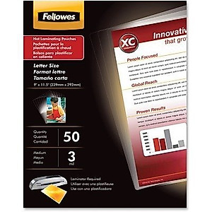 FELLOWES 52225 ImageLast(TM) Laminating Pouches, Letter, 50pk (3Mil)