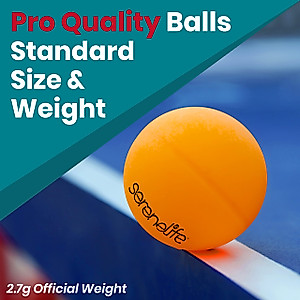 SereneLife Professional Ping Pong Paddle Set - Table Tennis Paddles and Balls Set w/ 4 Ping Pong Rackets, 8 Table Tennis Balls, Paddle Case - 2 or 4 Players Professional & Recreational Games - SLPPRAC