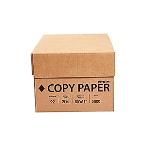 Staples 8.5 X 11 Copy Paper, 20 Lb, 92 Brightness, 5000/Carton (324791)