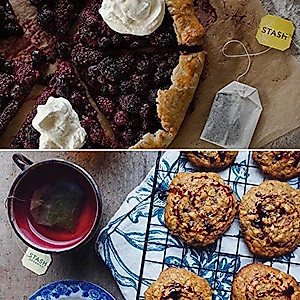 Stash Herbal and Decaf Tea Bags - Caffeine-Free Sampler Variety Pack - 25 Flavors, 50 Count/w Cotton Pouch