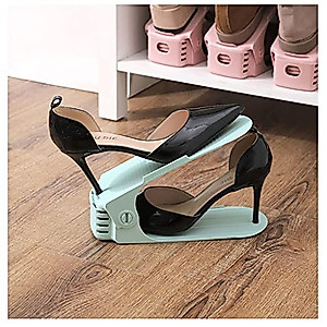 LUVADU ZCX Shoe Slots Organizer 6 PCS Shoes Slots Organizer, 3-Level Adjustable Shoe Stacker,Space Saver Shoe Stacker Storage Shoe Racks (Color : B)