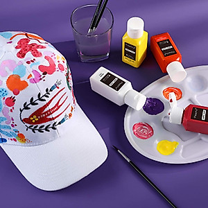 Magicfly Permanent Soft Fabric Paint Set, Set of 14(60ml Each) Textile Paints with 3 Brushes, No Heating Needed & Washable Fabric Paint for Clothes, Canvas, T-Shirts, Jeans, Bags, All DIY Projects