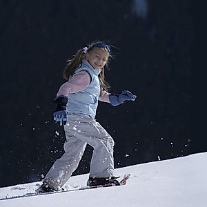 EXUAN Snow Terrain Snowshoes, Kids Snowshoe | Lightweight Aluminum Alloy All Terrain Snow Shoes with Adjustable Bindings for Boys/Girls Up to 100Lbs