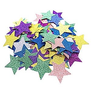 NUOBESTY 200pcs para fiesta confettiville DIY decorations cafe decor desk topper star decor engagement bridal Wedding Dinner Table Sprinkles Painting Confetti Colorful Confetti mini
