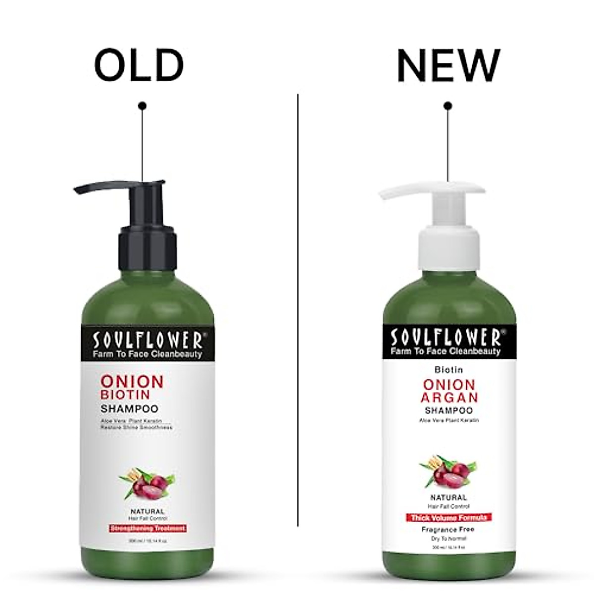 Soulflower Biotin Shampoo for Hairfall Control, Strengthening, Hydrates & Protects hair, Cruelty Free, Vegan, Paraben & Sulfate Free, Aloevera, Onion & Plant Keratin - 10 oz