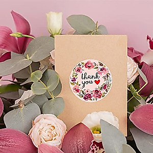 Thank You Stickers Labels 500PCS 1.5 Inch Small BusinessThanksgiving Waterproof for Party Baby Shower Wedding Hand Gift Small Business,Cute Clear 8 Colors