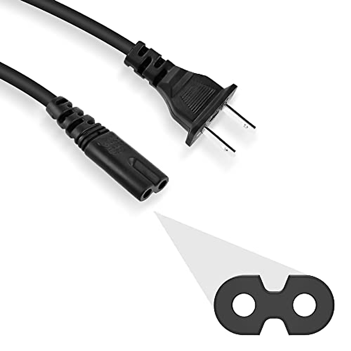 XXFMTJJ Replacement 5FT New Power Input: 110V - 120V 50-60Hz AC in Power Cord Outlet Plug Cable Lead Compatible with Aiwa Exos-9 Exos9 Portable Boombox Bluetooth Speaker