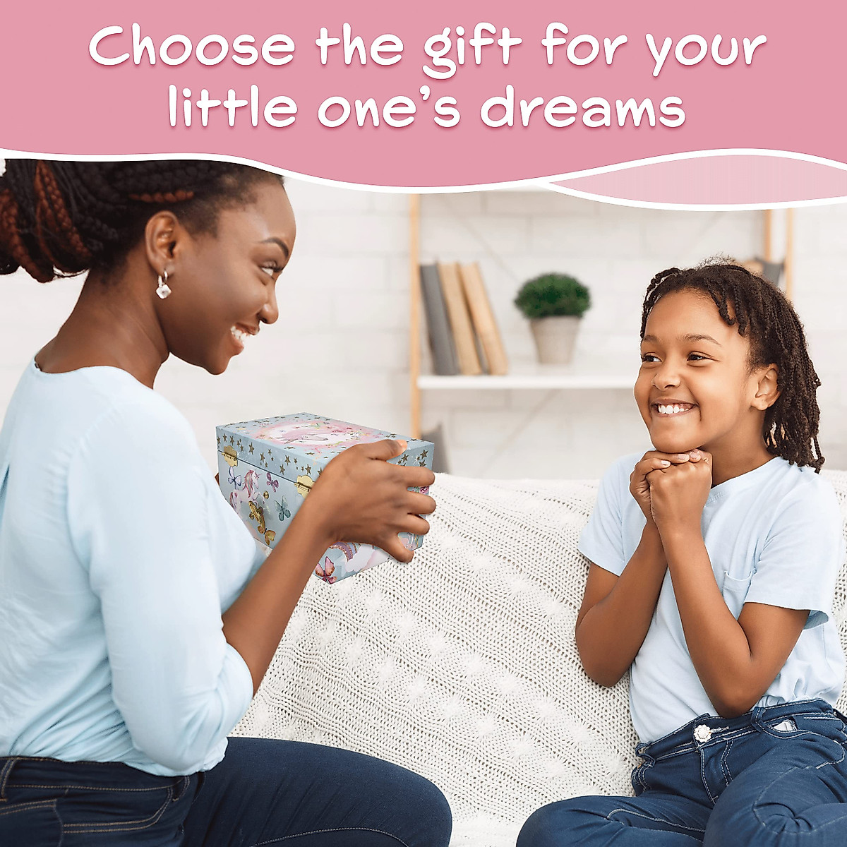 The Memory Building Company Unicorn Jewelry Box for Girls & Boys - Kids Music Box - Musical Jewelry Box for Little Girls - Christmas Gifts and Toys for Girls and Boys