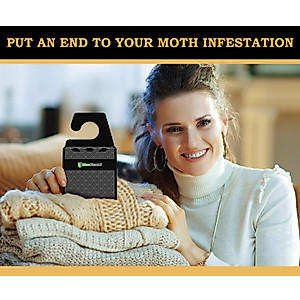 MaxGuard Clothes Moth Traps (12+2 Free Traps) Extra Strength Pheromones | Non-Toxic Sticky Glue Trap for Closets and Carpet Moths | No Mothballs | Lure, Trap and Kill Case-Bearing Webbing Moths |