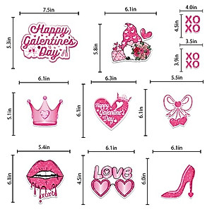 Happy Galentines Day Decorations Hanging Swirls,40 Pcs Galentines Day Decorations Kit,NO-DIY Galentines Day Party Supplies,Pink Purple Galentines Decor for XOXO Love Romantic Party Decorations cocomigo