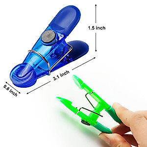 12 Pack Chip Bag Clips, Foods Snacks Bag Clamps Sealing Bar, Refrigerator Magnet Clips for Kitchen Use