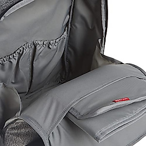 Skip Hop Diaper Bag Backpack: Baxter featuring Large Capacity, Ergonomic Design, with Changing Pad & Stroller Attachment, Textured Grey