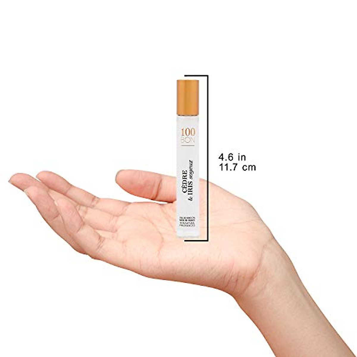 100BON Cedre & Iris Soyeux – Silky Iris and Cedar Fragance for Women or Men – Invigorating Organic Fragrance with Sweet, Woody & Floral Fragrance - 100% Natural Fragrance Spray, 0.5 Fl Oz