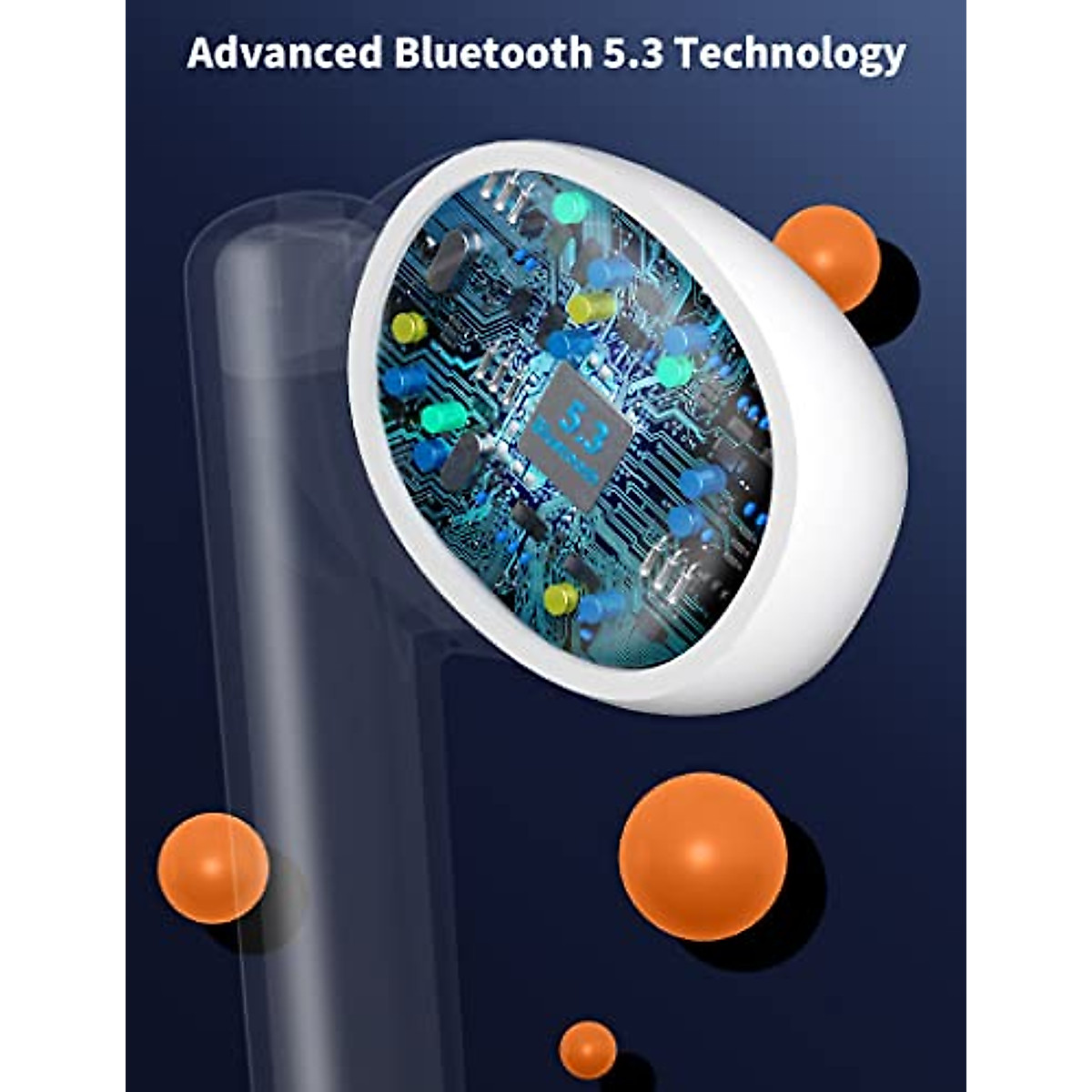 Wireless Earbuds 5.3 Bluetooth Headphone HiFi Stereo in Ear Noise Canceling Headset Earpieces Cordless Earphones for iPhone 14 Pro Max Andriod Google Pixel 7 Pro 6 Buds Samsung Galaxy S23 S22 Ultra