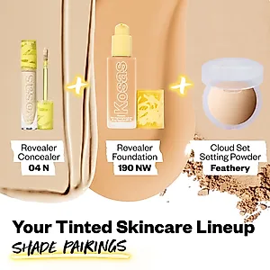 Kosas Revealer Concealer - Medium Coverage Makeup with Hyaluronic Acid, Conceals Dark Circles Under Eyes, Dark Spots and Blemishes + Brightens, Hydrates, Long-Lasting & Vegan, (Tone 04 N)