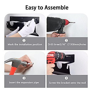 Ansonation Angle Grinder Holder, Angle Grinder Stand Storage Rack with Cord Hook, Tool Wall Mount Bracket for Angle Grinders, Waxing Machines, Polishers