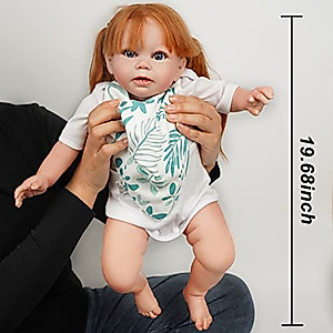 Miaio Reborn Baby Dolls, Reborn Dolls Girl17 Inch, Handmade Realistic Baby Doll Newborn Lifelike Dolls in Soft Vinyl and Weightd Body for Boy, Girl, Mother, Birthday Gifts, Weddings-A