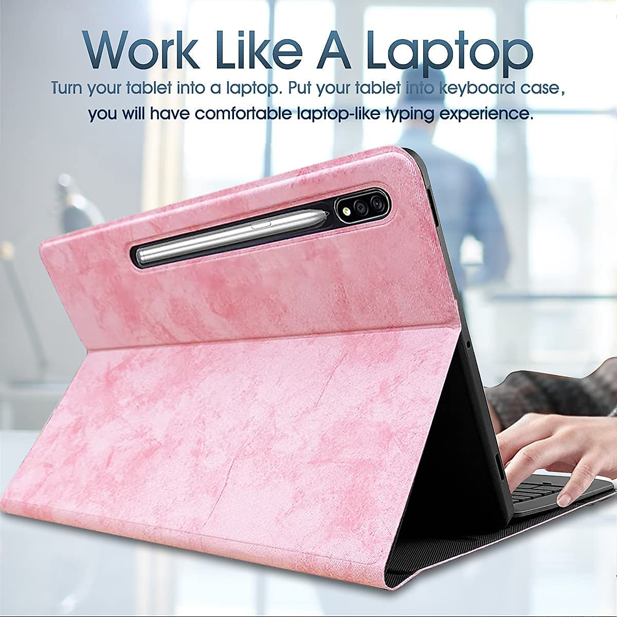 Wineecy Touchpad Keyboard Case for Samsung Galaxy Tab S8 Plus/ S7 FE/ S7 Plus 12.4 Inch Backlit, 7 Colors Light Detachable Wireless Keyboard for Samsung Tab S8+ 2022/ S7 FE 2021/ S7+ 2020 12.4"