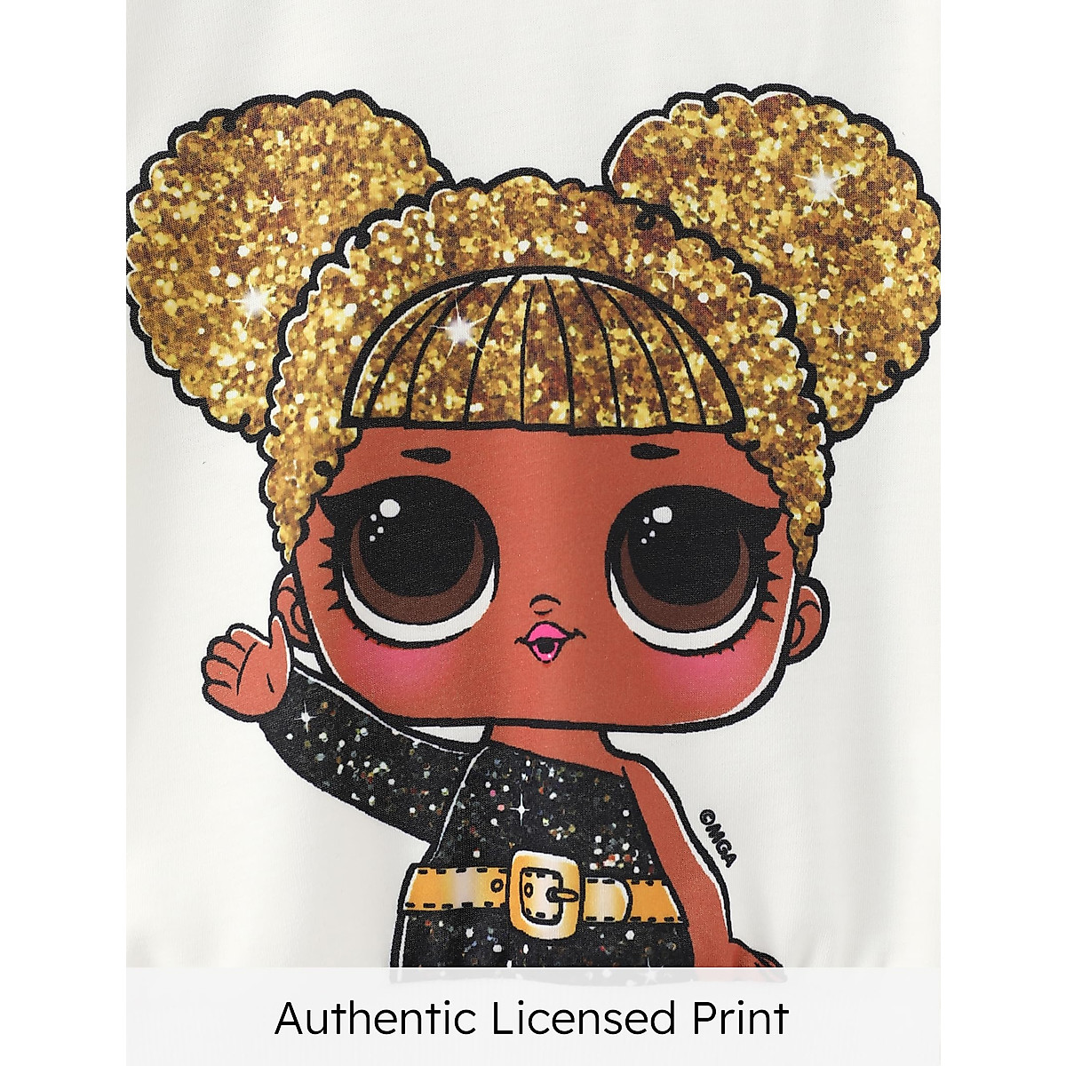 L.O.L. Surprise! Girl Birthday Skirt Set with Cute Bag, Long Sleeve Print Pullover Tee Mesh Tutu Skirts 3 Piece Outfit Set