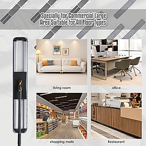 Nolopau 36 Inch Dust Mop for Floor Cleaning, Commercial Industrial Mop with Long Handle, Washable 1 Cotton Mop Pad and 2 Microfiber Mop Pads, Heavy Duty Wet and Dry Mop for Hardwood Tiles Laminate