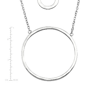 Silpada 'Layered Karma' Pendant Necklace in Sterling Silver, 15" + 2"