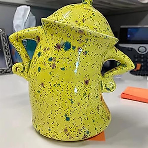 XbaLm Canister with Attitude,Cute Storage Canister, Food Storage Jar with Airtight Lid for Kitchen,Perfect for Coffee Tea Sugar Spices Ceramics Jars (purple)