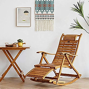 FKSDHDG Folding Rocking Chair Armchair W/Footrest&Massage Mahogany Finish Foldable Rocker Outdoor Patio Furniture Chair Recliner