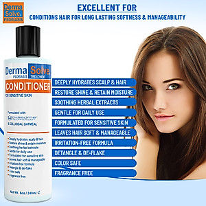 DermaSolve Scalp Psoriasis & Dandruff free Medicated Shampoo with Conditioner, Ultimate Seborrheic Dermatitis Treatment for Itchy, Flakey Scalp, Soothing & Moisturizing Relief