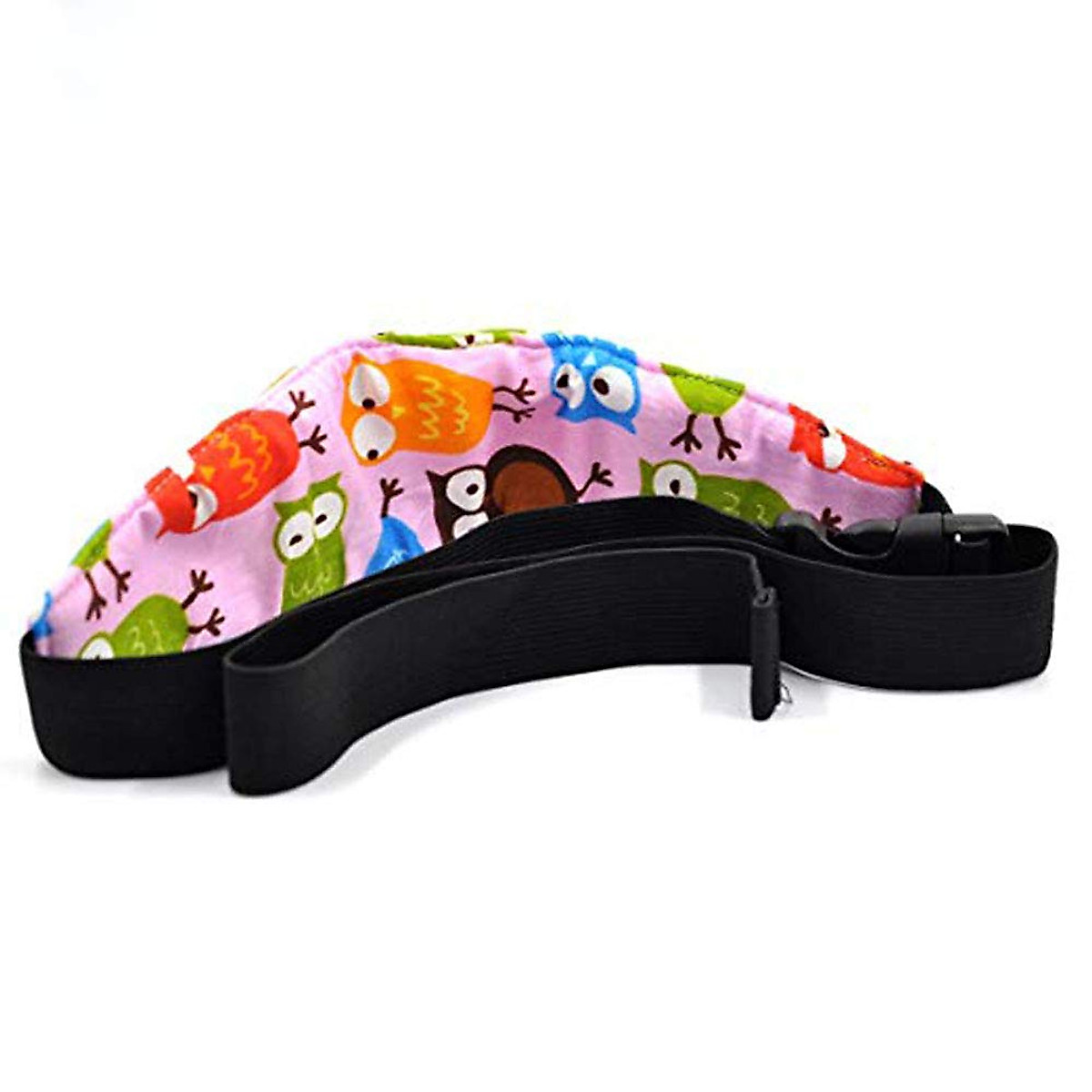 G-Tree 2 Pcs Fixing Band Baby Kid Head Support Holder Owl Print Sleeping Belt Car Seat Sleep Nap Holder Belt Baby Stroller Safety Seat Holder Belt(Pink)
