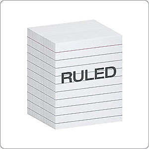 1InTheOffice Ruled Mini Index Cards 3 x 2.5, White Small Index Cards 2x3 , 400/Pack