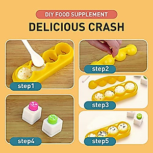 SurpriseSeptember-spherical rice ball mold diy bento sushi tool set with rice spoon 2 smiley face seaweed laver kitchen embossing mold