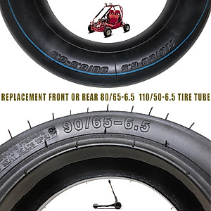 New Olym 90/65-6.5 110/50-6.5" Motorcycle Dirt Bike Front Rear Tire and Inner Tube for 49cc Lucky 7 Cag MTA1 MTA2 GP-RSR X-Treme MotoTec Fit Heavy Duty Mini Dirt Bike Parts 2 Pack