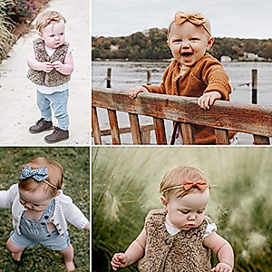 LittleJoJo Baby Girl Headbands and Bows, Newborn Infant Toddler Nylon Hairbands Hair Accessories