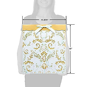 Papyrus 18" Jumbo Gift Bag with Tissue Paper (White and Gold) for Weddings, Birthdays, Bridal Showers, 50th Anniversary and All Occasions (1 Bag, 4-Sheets)