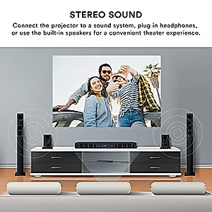 HD Portable LCD Home Theater Projector (Supports up to 1080p) with Rechargeable Battery Core Innovations CJR720BLHD