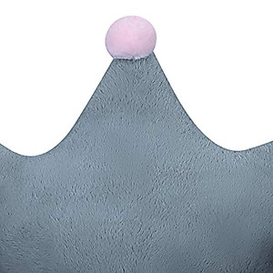 HKSICHENGKEJI Cute Crown Chair Cushions Desk Seat Cushion Waist Support Backrest High Back Chair Pad Cushion Cozy Crown Plush Seat Cushion Office Chair Car Home Seat Pad