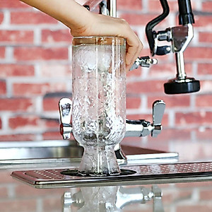 Pitcher Rinser,304 Stainless Steel Bar Glass Cleaning Rinser Cup Washing Machine Glass Rinser,Drain and Drip Tray Cup Washer for Sink,Cup Washer Spray Rinser for Hotel Cafe Restaurant