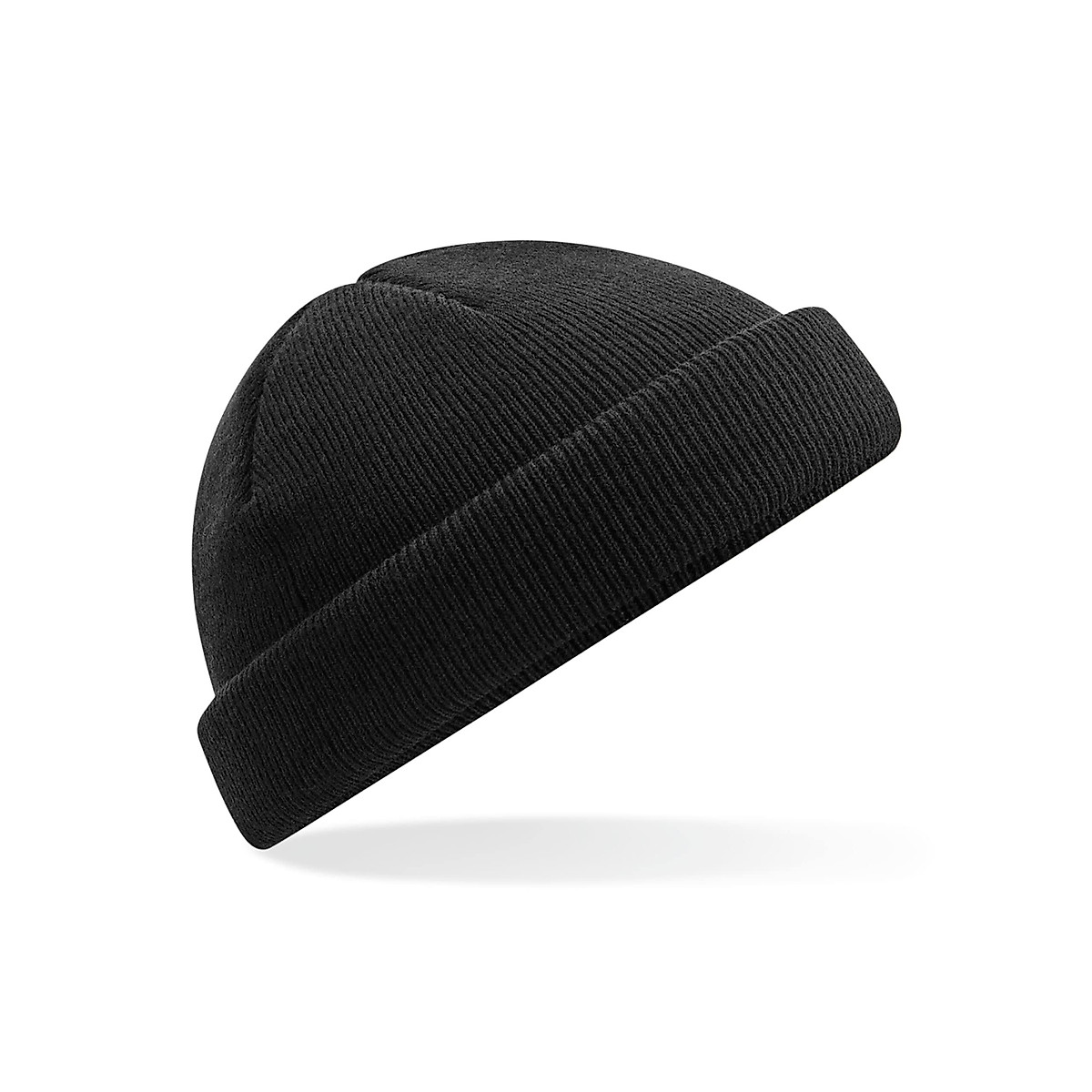 Beechfield mens B43R Recycled Mini Fisherman Beanie, Black, Small-X-Large