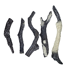 Kentsky 5 Pieces Artificial Logs, Resin Simulation Wood Logs for Electric Fireplace, Indoor Decoration