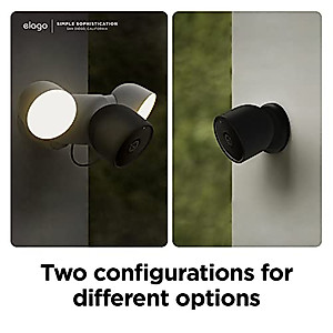 elago Silicone Cover Compatible with Google Nest Cam Outdoor or Indoor (Battery) - Magnetic Mount Cover Included, All Weather Protection, Easy Installation [Black]