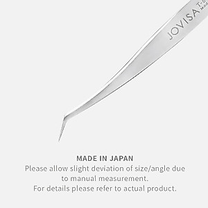 JOVISA T-6Ds Tweezer Made In Japan Eyelash Extension Tweezers for Mega Volume And 3D 6D Mink Eyelash, SUS 304 Stainless Steel Straight Angled Tip False Eyelash Extension Supplies
