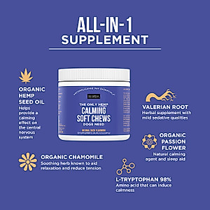 Natural Rapport Dog Calming Treats - The Only Calming Soft Chews That Dogs Need - 120ct Chews That Contain Chamomile to Alleviate Stress