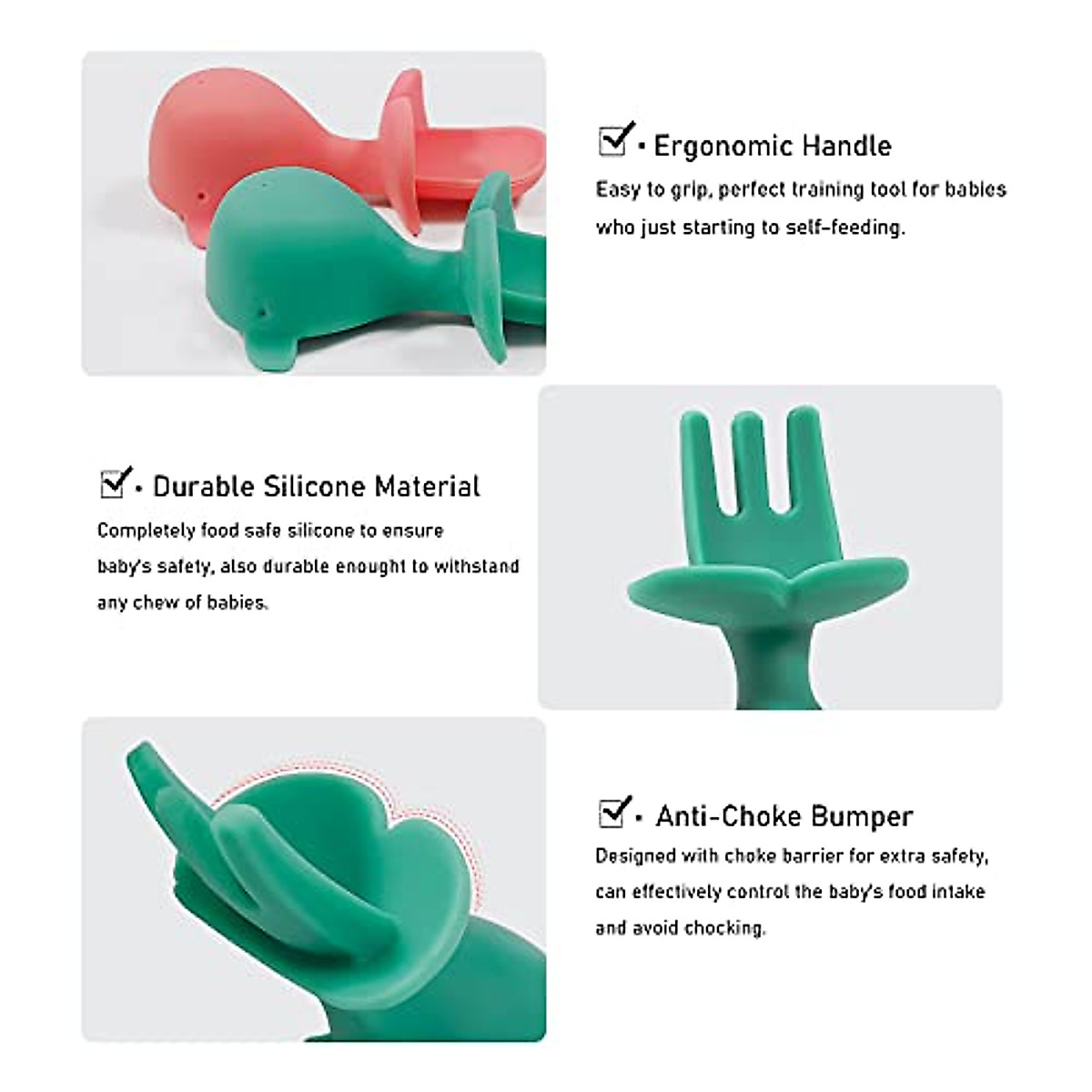 Silicone Fork and Spoons Set