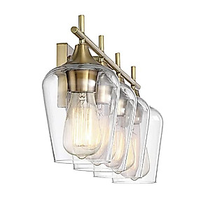 Savoy House Octave 4 Light Bath Bar 8-4030-4-322 in Warm Brass