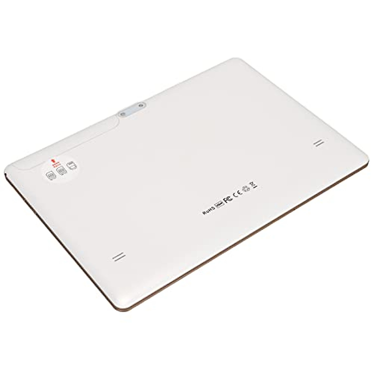 HD Tablet, White Octa Core MT6753 Dual SIM, Dual Standby Tablet PC for Office Entertainment (US Plug)